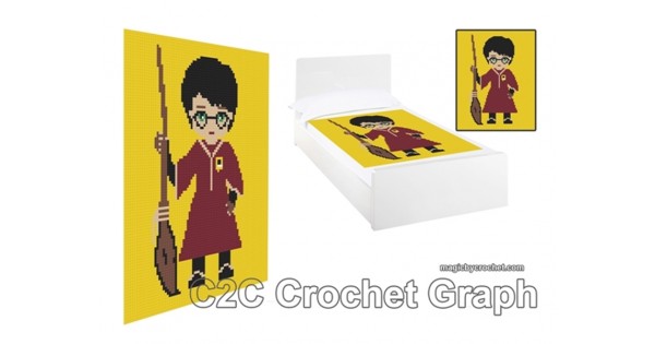 C2C crochet Graph, Harry Potter PDF Chart, Instant Download, No.006 ...