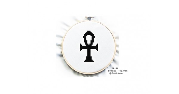 The Ankh , Tiny Blackwork, Cross Stitch Pattern , PDF beginner cross ...