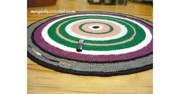 Crochet Rug, Large Round Rug, Rag Rug, Nursery Rug, Large Area Rug, 210 ...